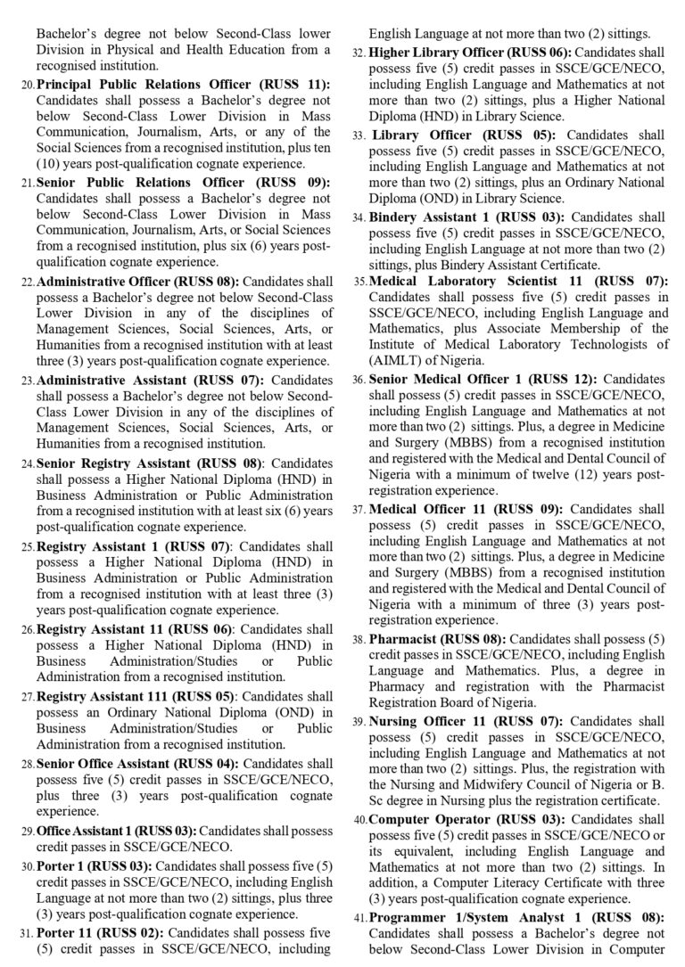 2026 JOB ADVERT FOR NON- TEACHING AND TEACHING – Ritman University